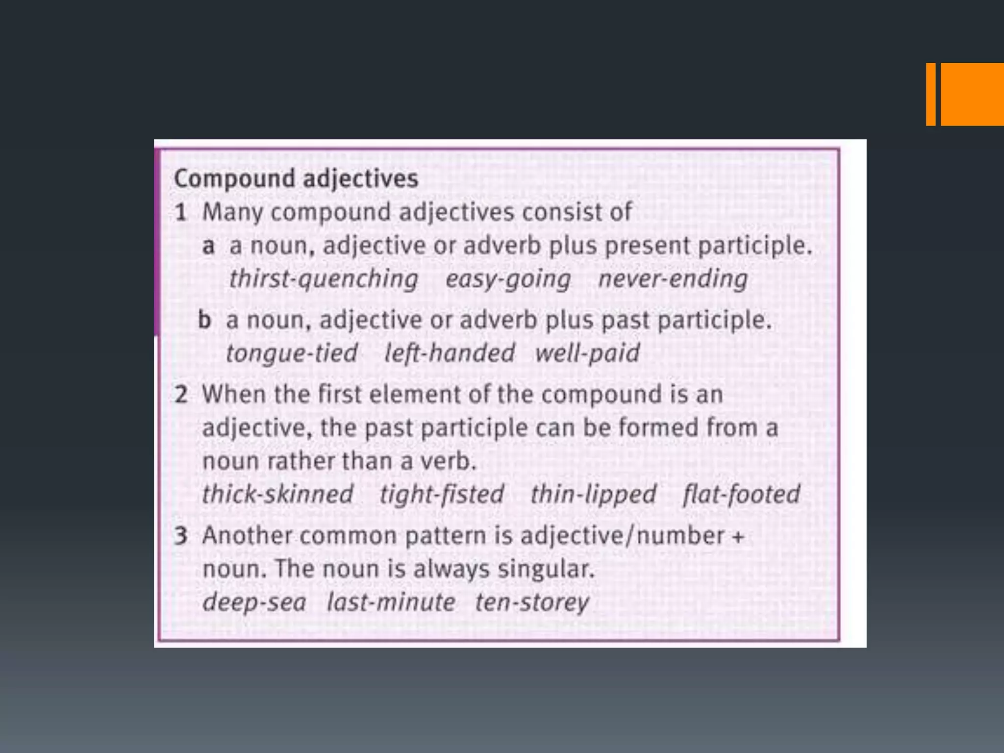 Compound adjectives | PPTX | Chemistry | Science