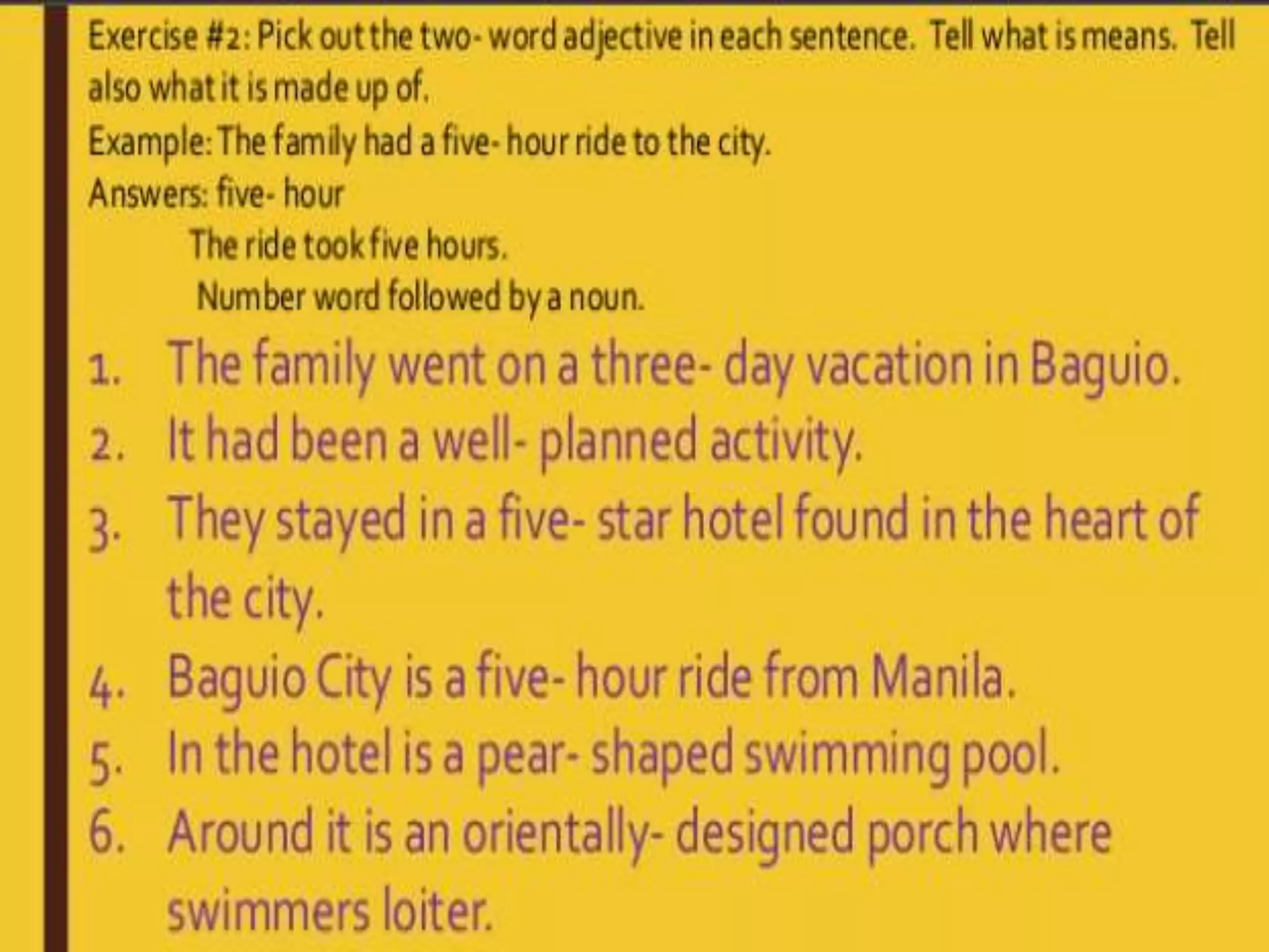 Compound adjectives | PPTX