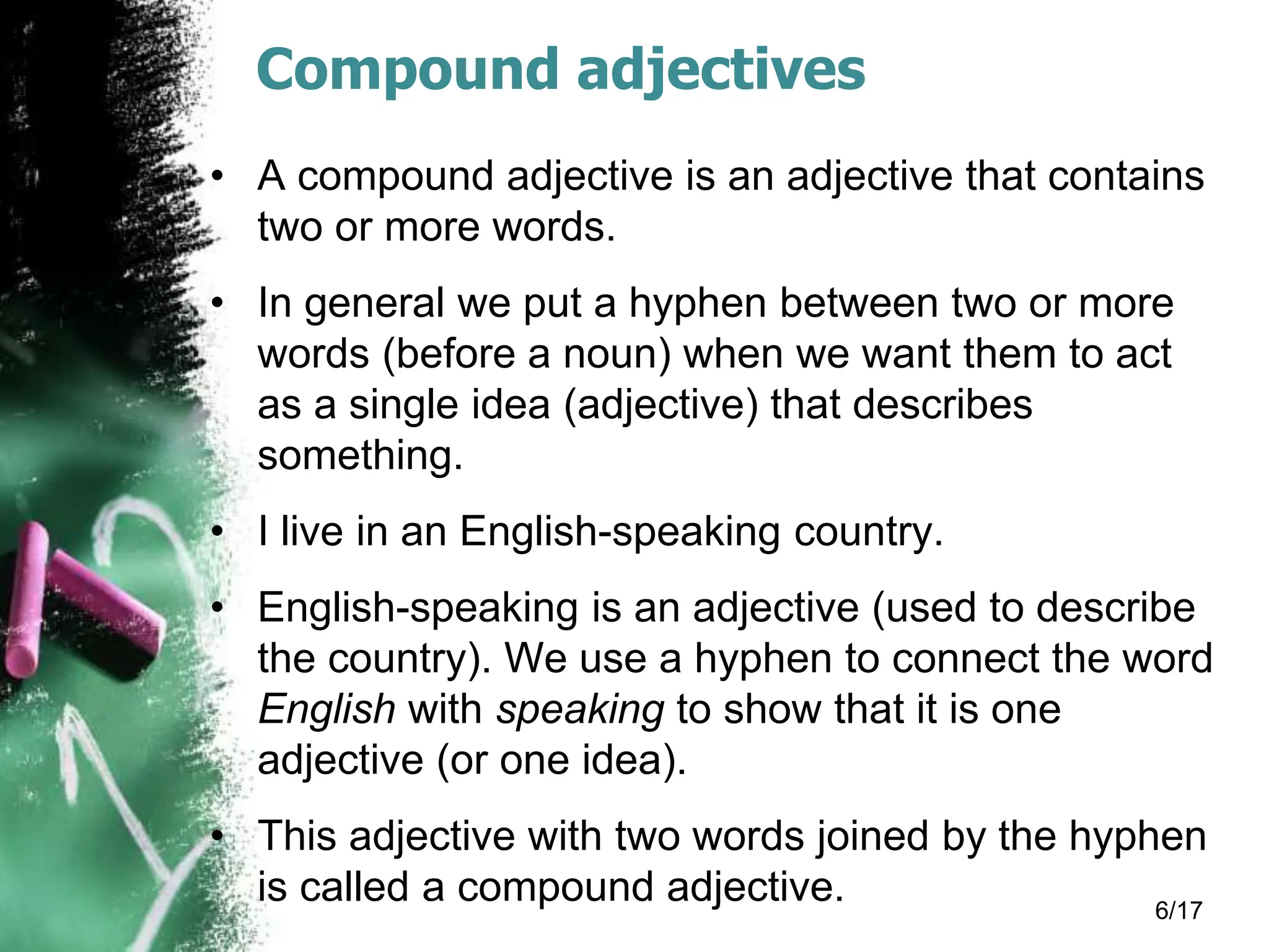 Compound Adjectives.pptx presentation English | PPTX
