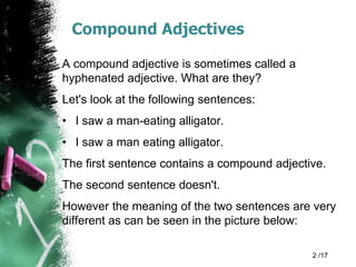 Compound Adjectives.pptx presentation English | PPTX