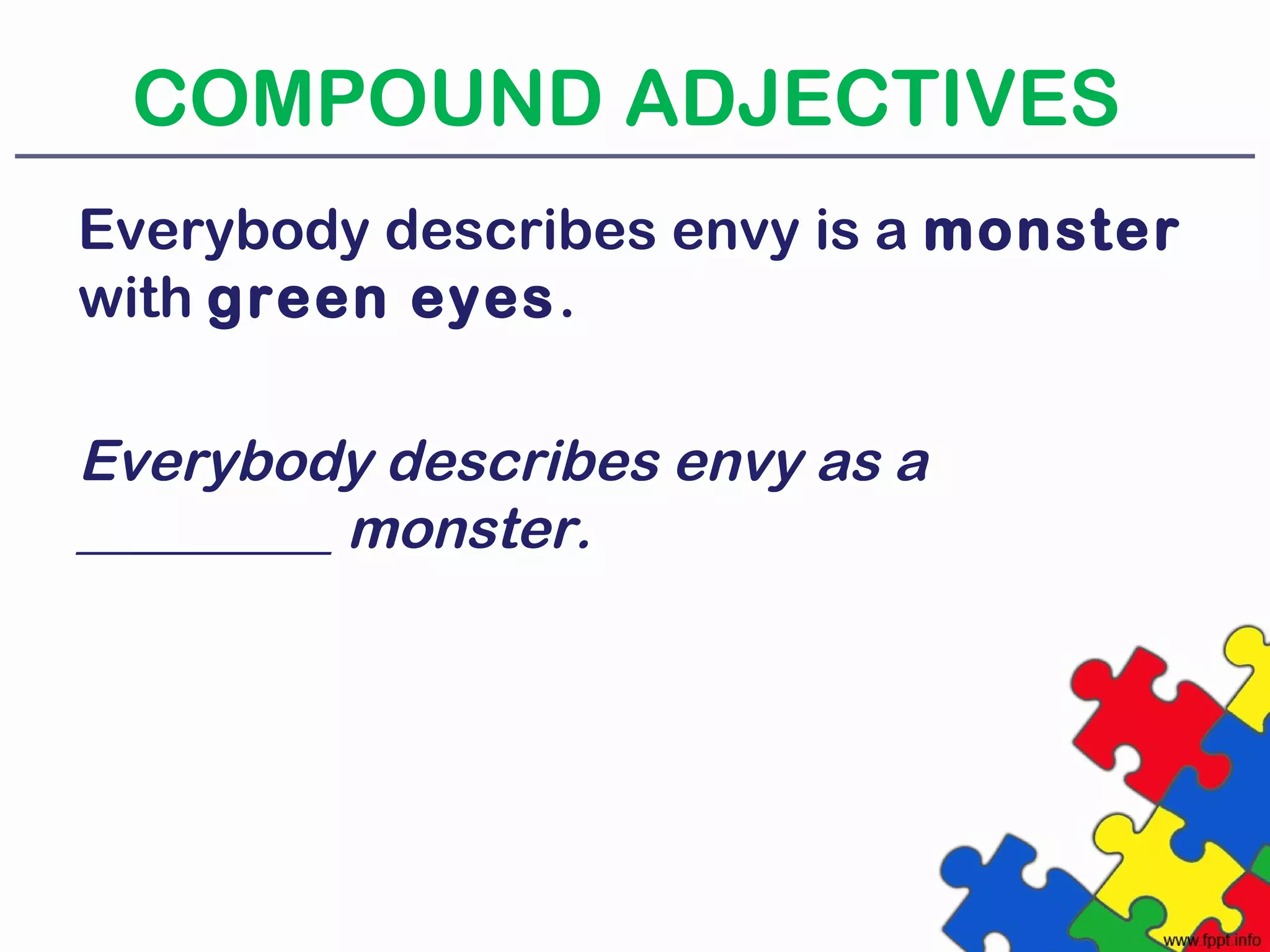 Compound adjectives c1 | PPT