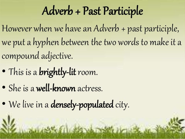 Compound adjectives pp