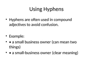 Compound adjectives Presentation for grade 6 CBSE | PPTX