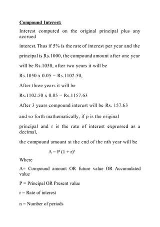 Compound amount and interest | DOCX