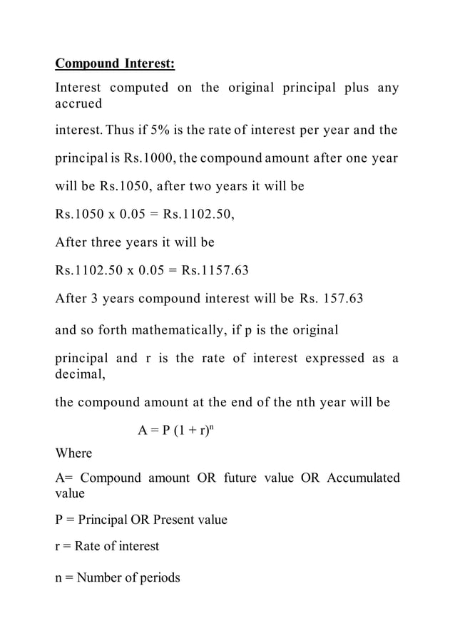Compound amount and interest | DOCX
