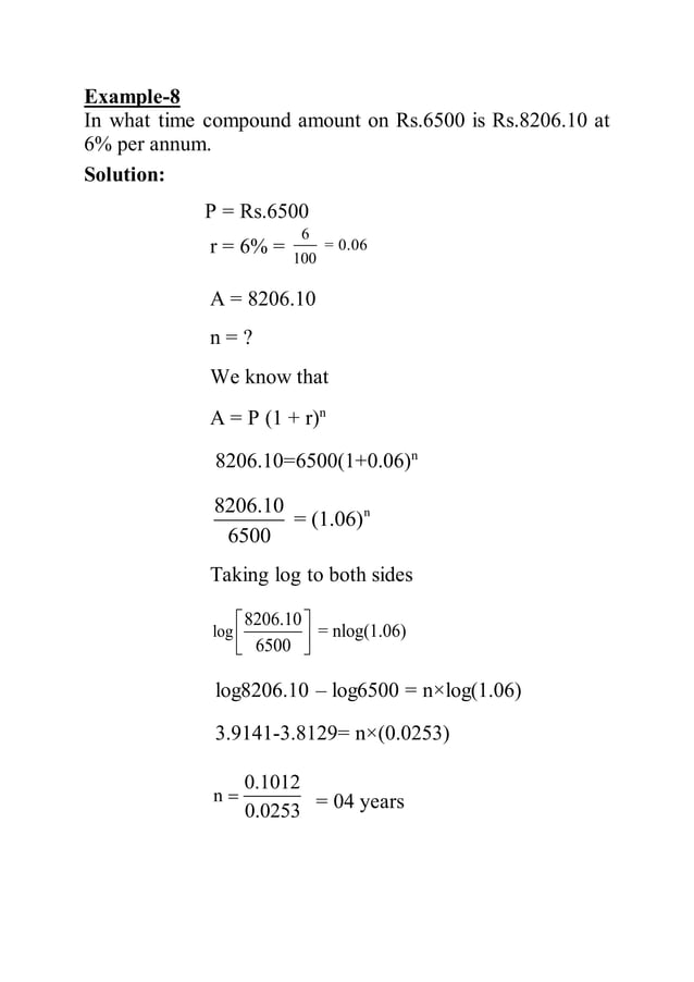 Compound amount and interest | DOCX
