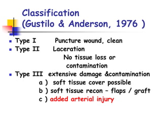 COMPOUND FRACTURES principles and management | PPT