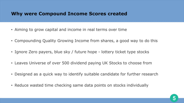 Compound income scores | PPT
