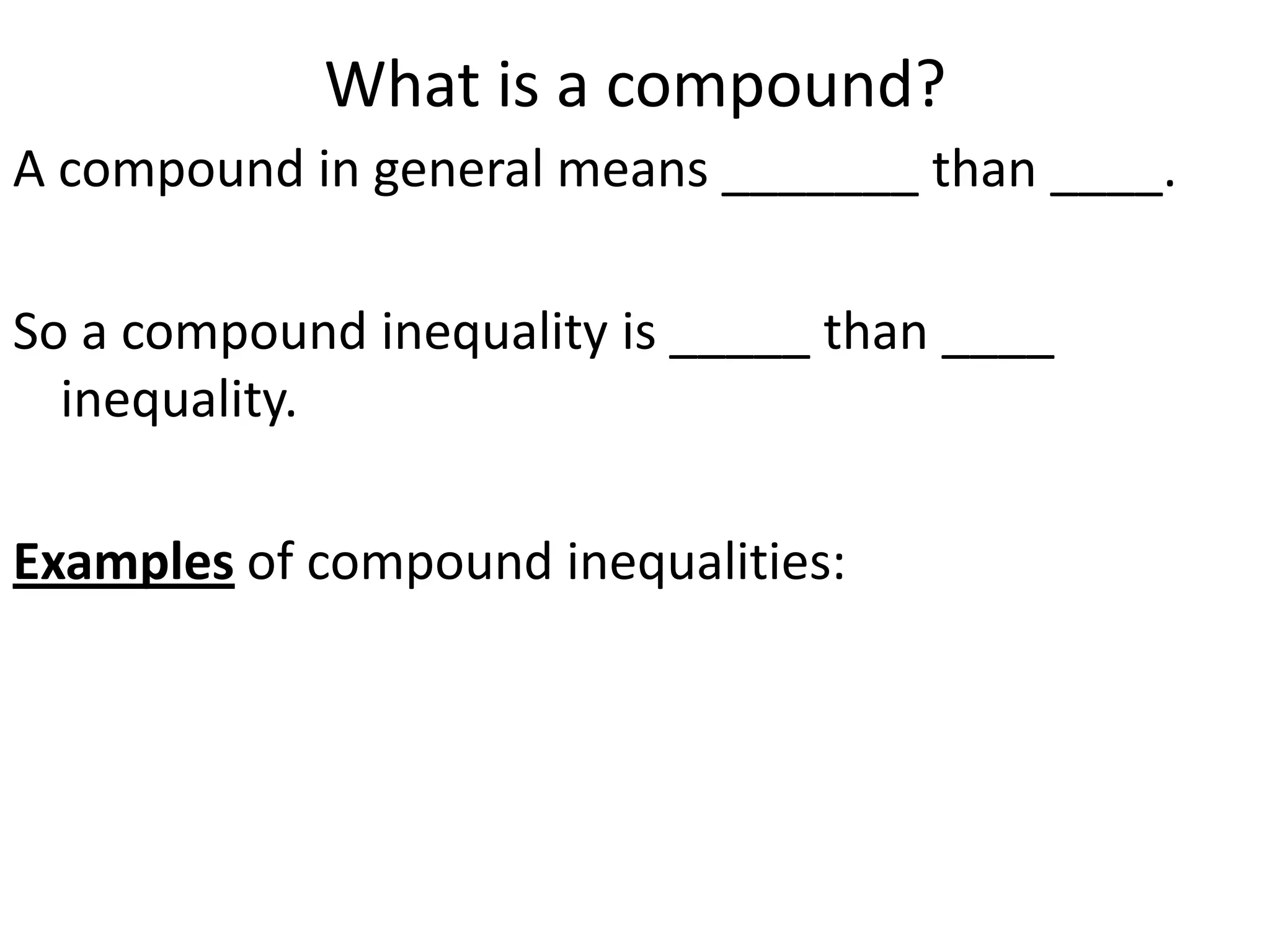 Compound inequalities | PPTX