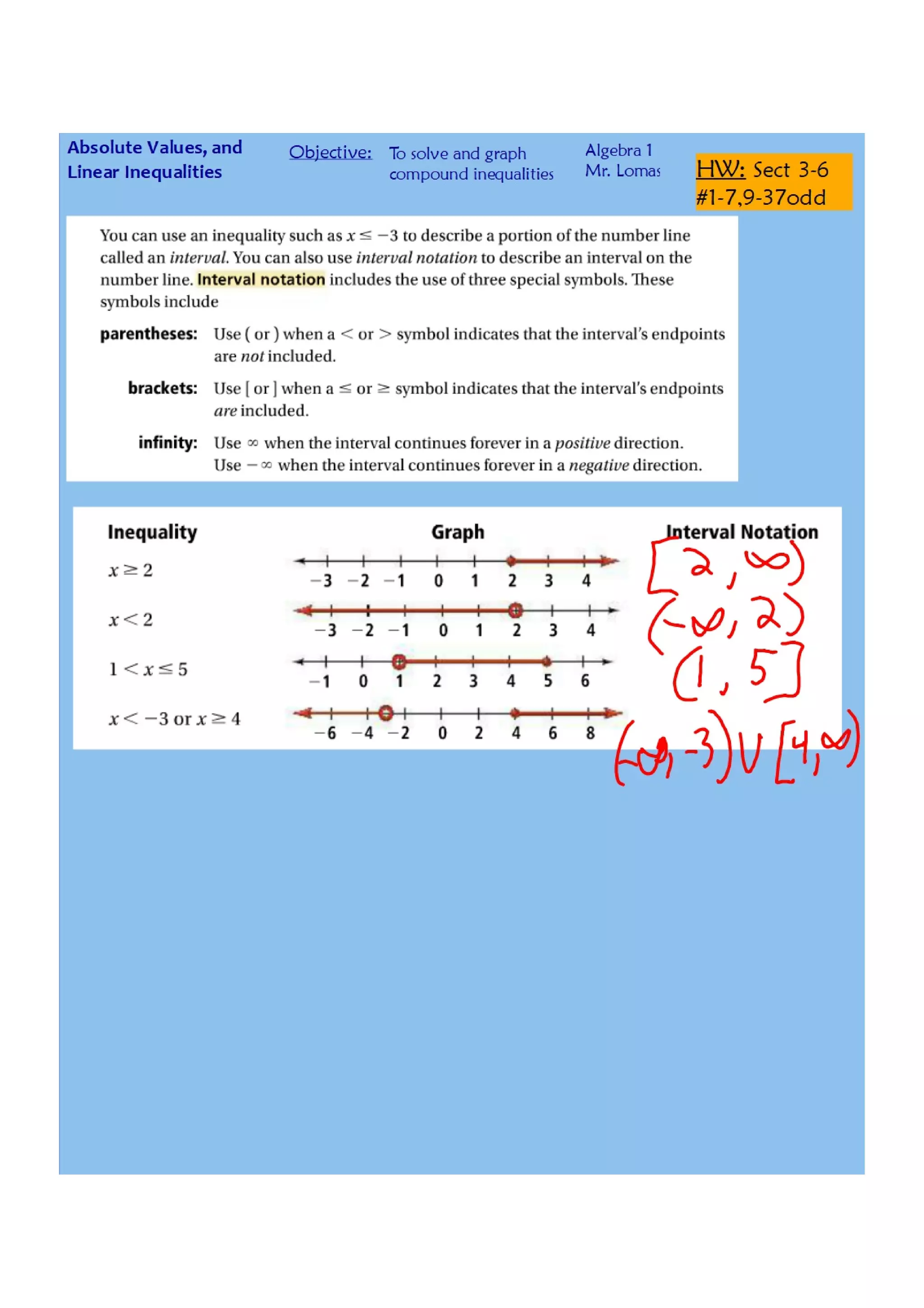 Compound inequalities | PDF