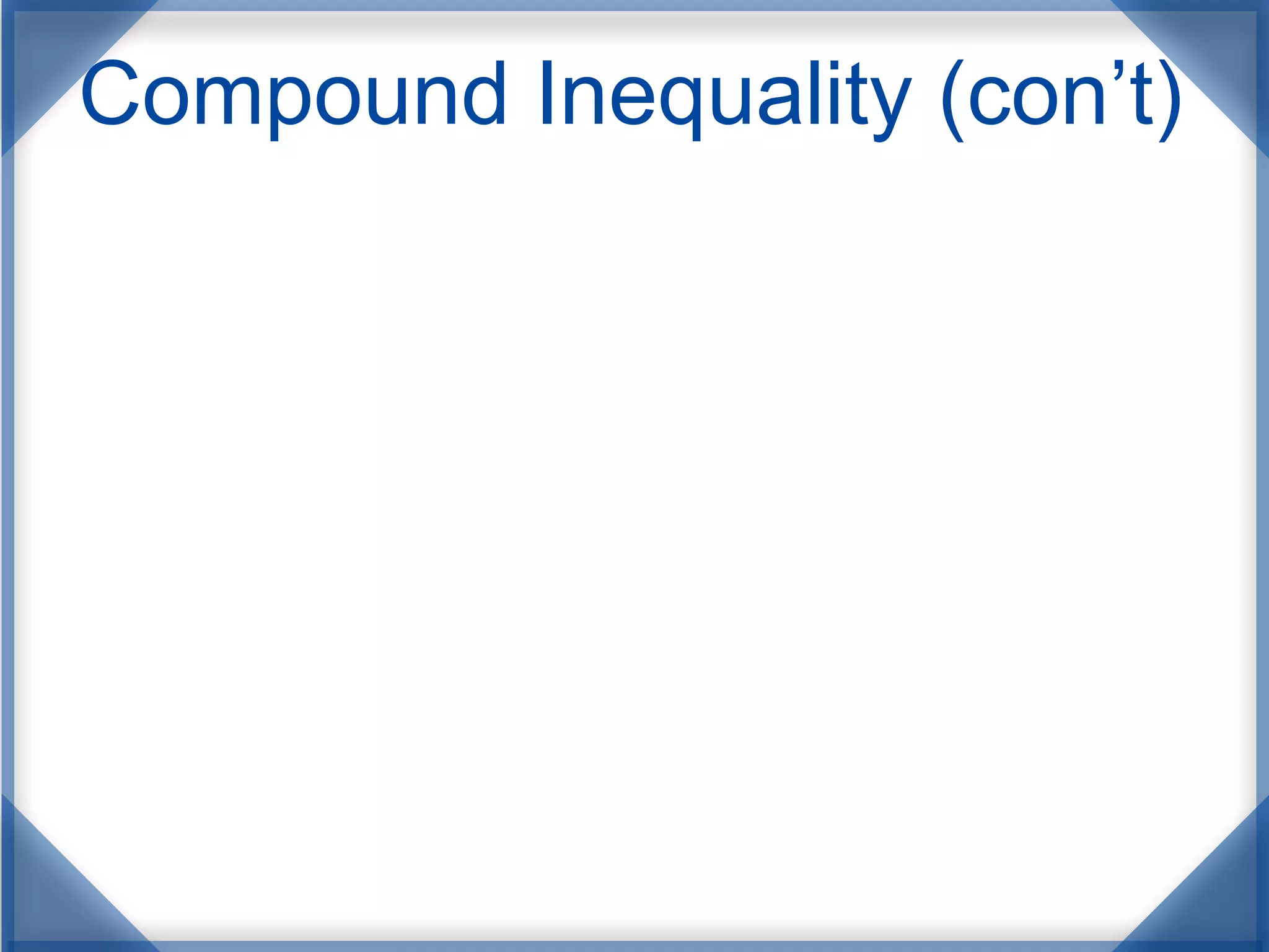 Compound Inequalities Notes | KEY