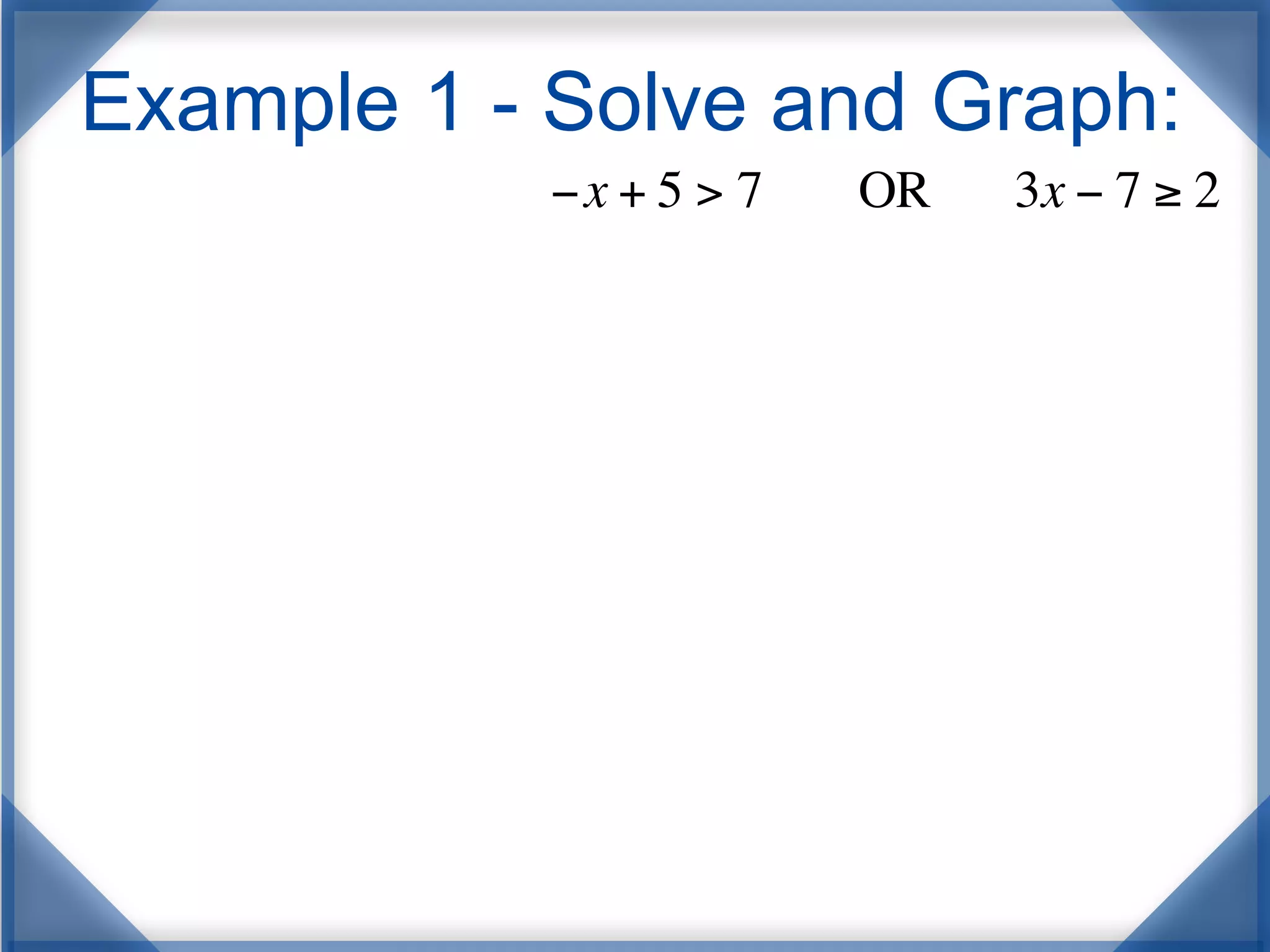 Compound Inequalities Notes | KEY