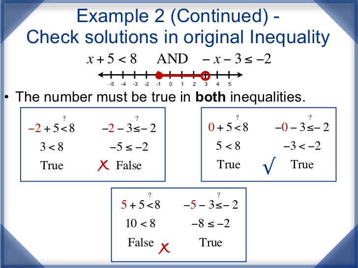 Compound Inequalities Notes