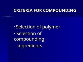 compounding and blending of polymers ddd | PPT