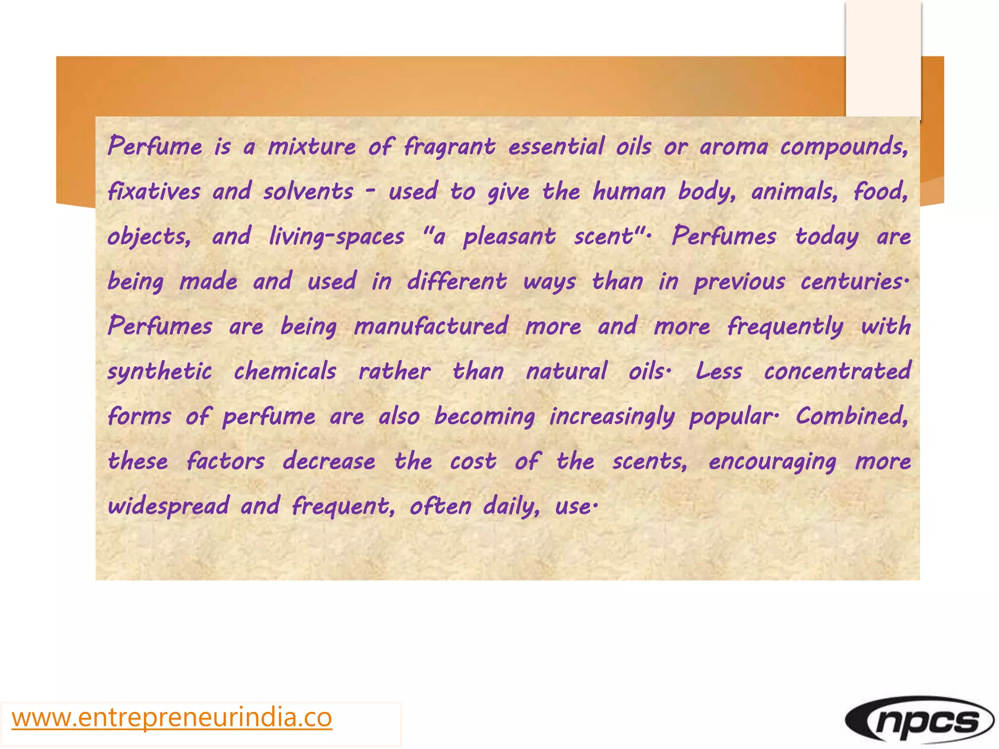 Compounding, Formulation and Production of Perfumes, Flavors and ...