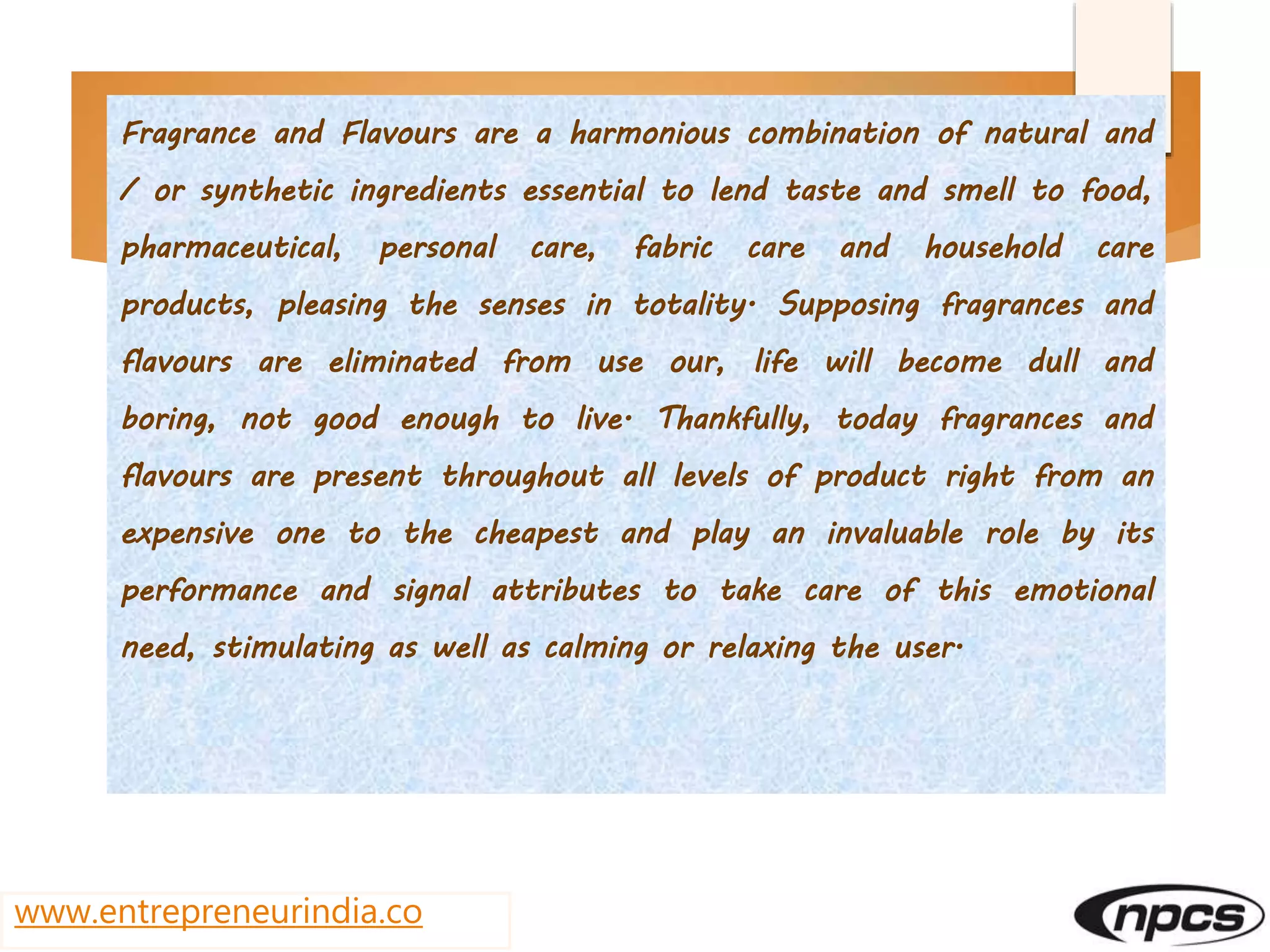 Compounding, Formulation and Production of Perfumes, Flavors and ...