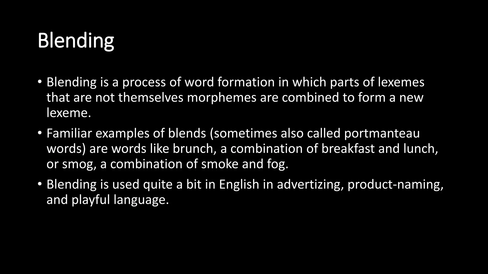 Compounding & Minor Processes in Morphology.pptx