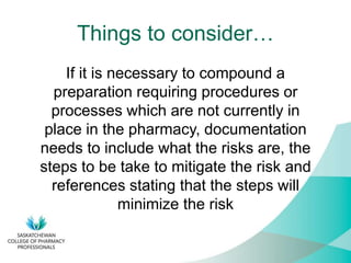 Introduction to NAPRA Model Standards for Pharmacy Compounding | PPTX