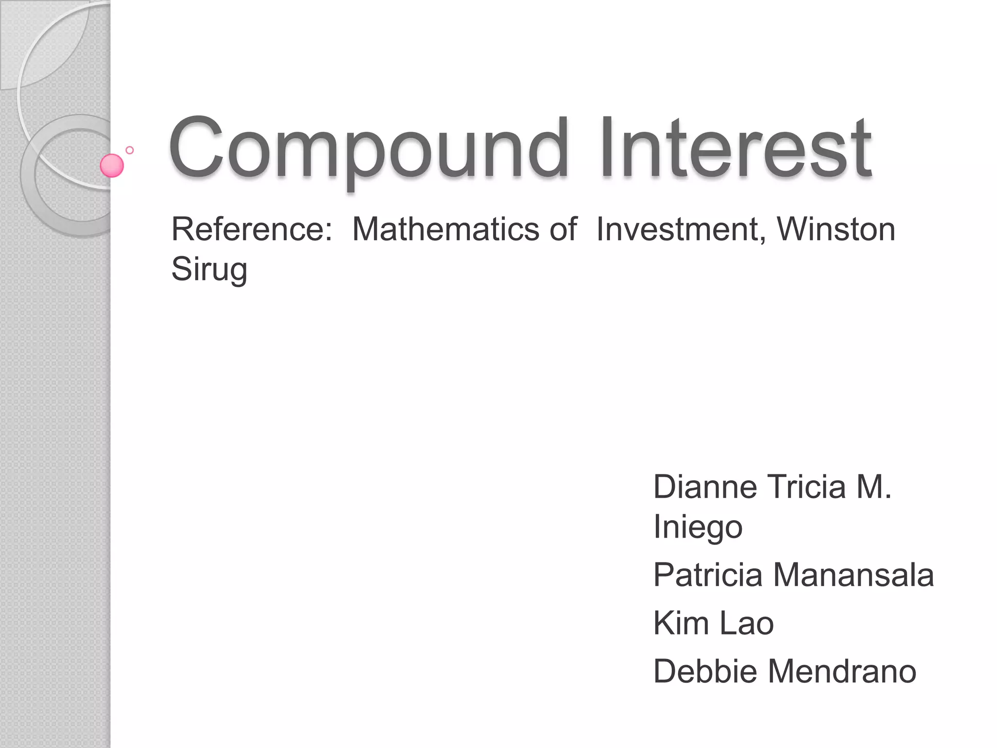 Compound interest | PPT