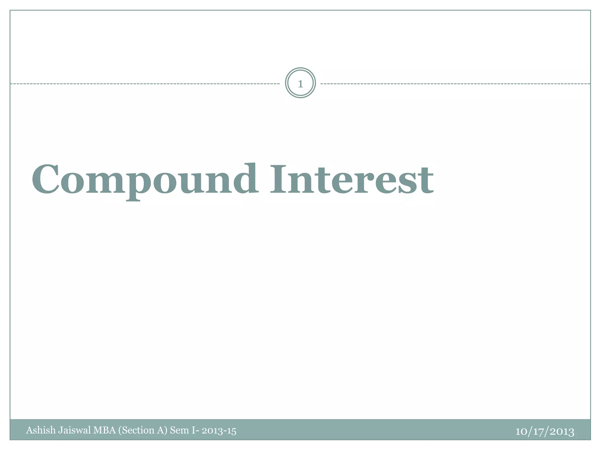 Compound Interest | PPT