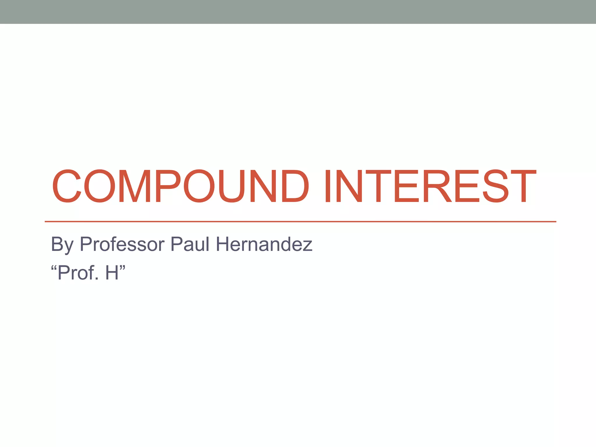 Compound interest | PPT