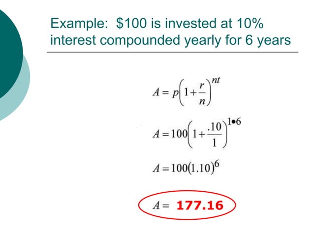 Compound interest | PPT | Stocks and Bonds | Personal Investing