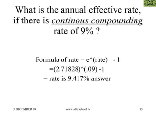 Compound interest and related problems in business mathematics | ODP
