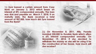 COMPOUND INTEREST, GROUP 3, PPT PRESENTATION | PPT