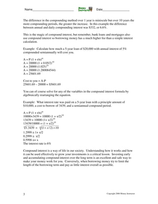 Compoundinterestle | PDF | Stocks and Bonds | Personal Investing