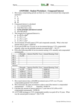 Compoundinterestle | PDF | Stocks and Bonds | Personal Investing