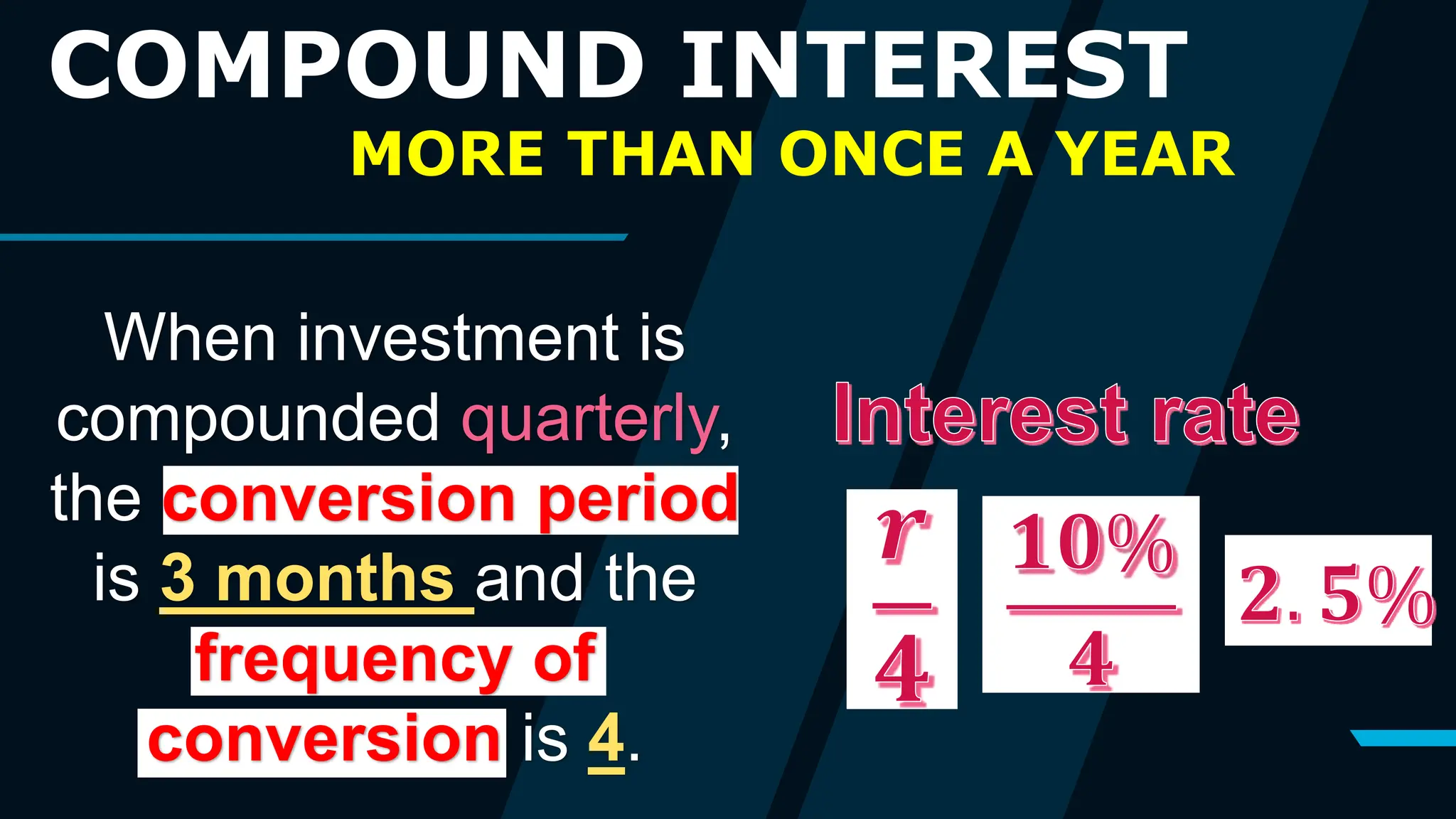 Compound Interest - More Than Once, Quarterly, Semi-Annually, Daily | PPTX