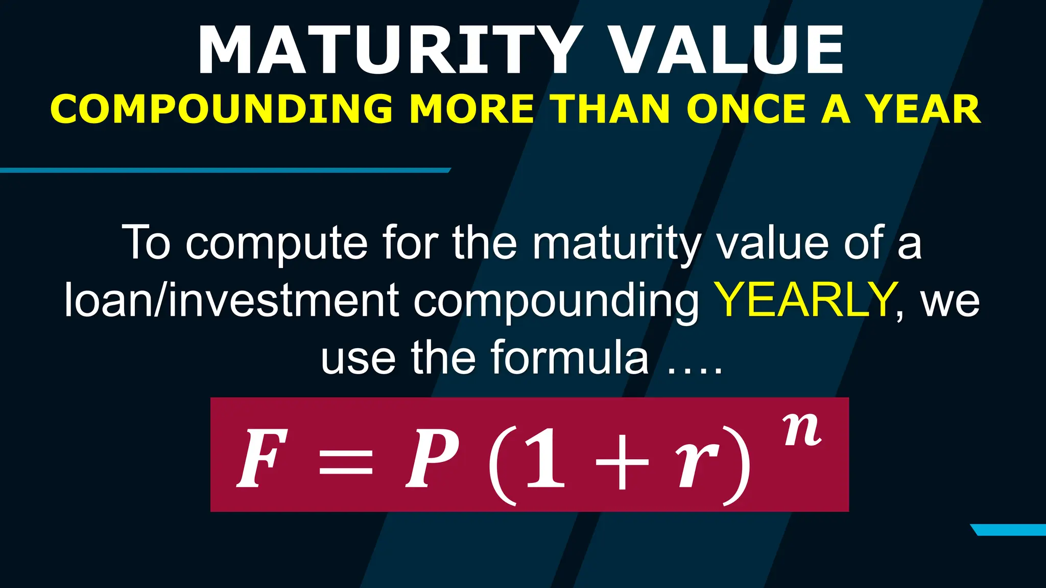 Compound Interest - More Than Once, Quarterly, Semi-Annually, Daily | PPTX