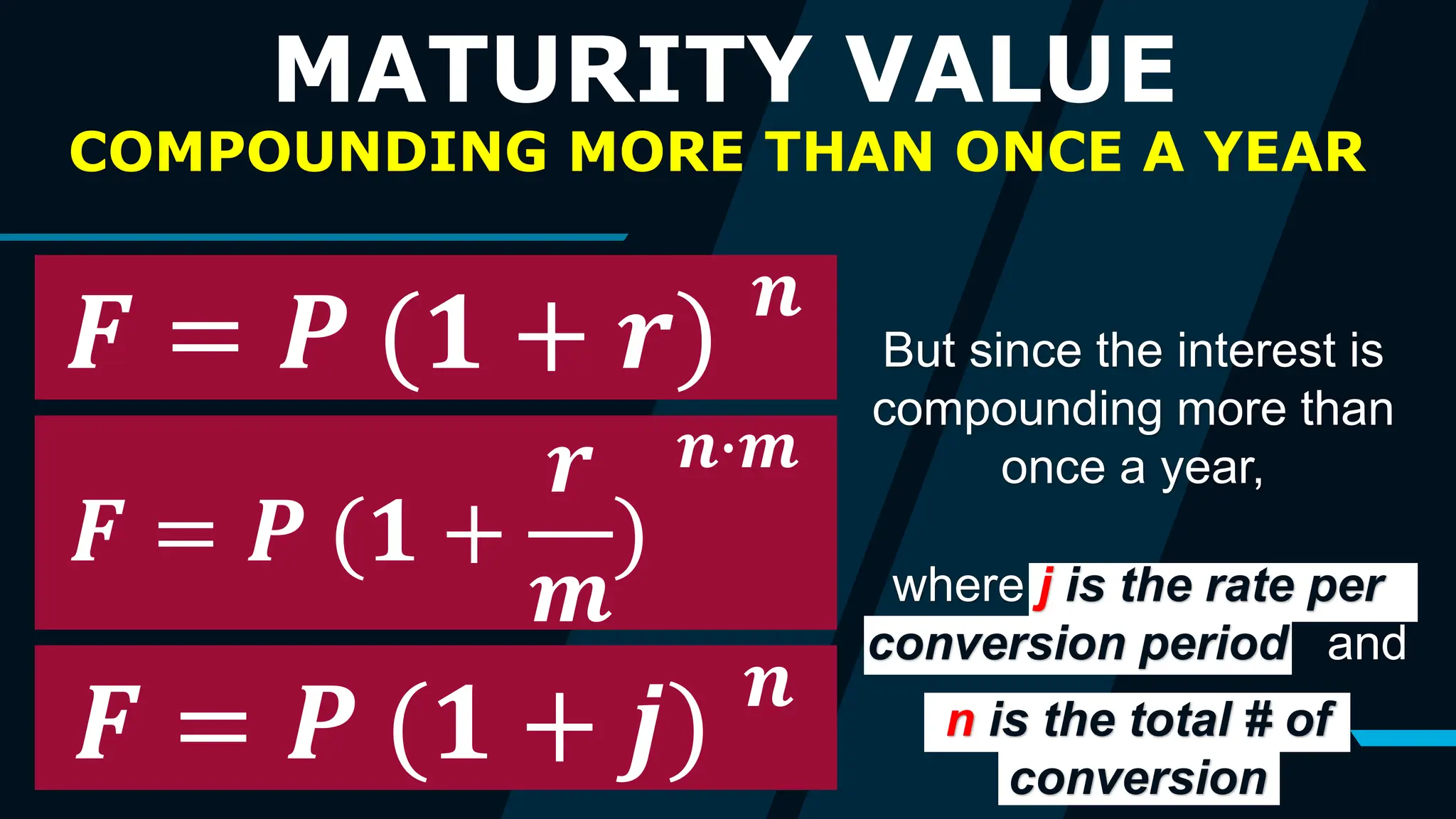 Compound Interest - More Than Once, Quarterly, Semi-Annually, Daily | PPTX