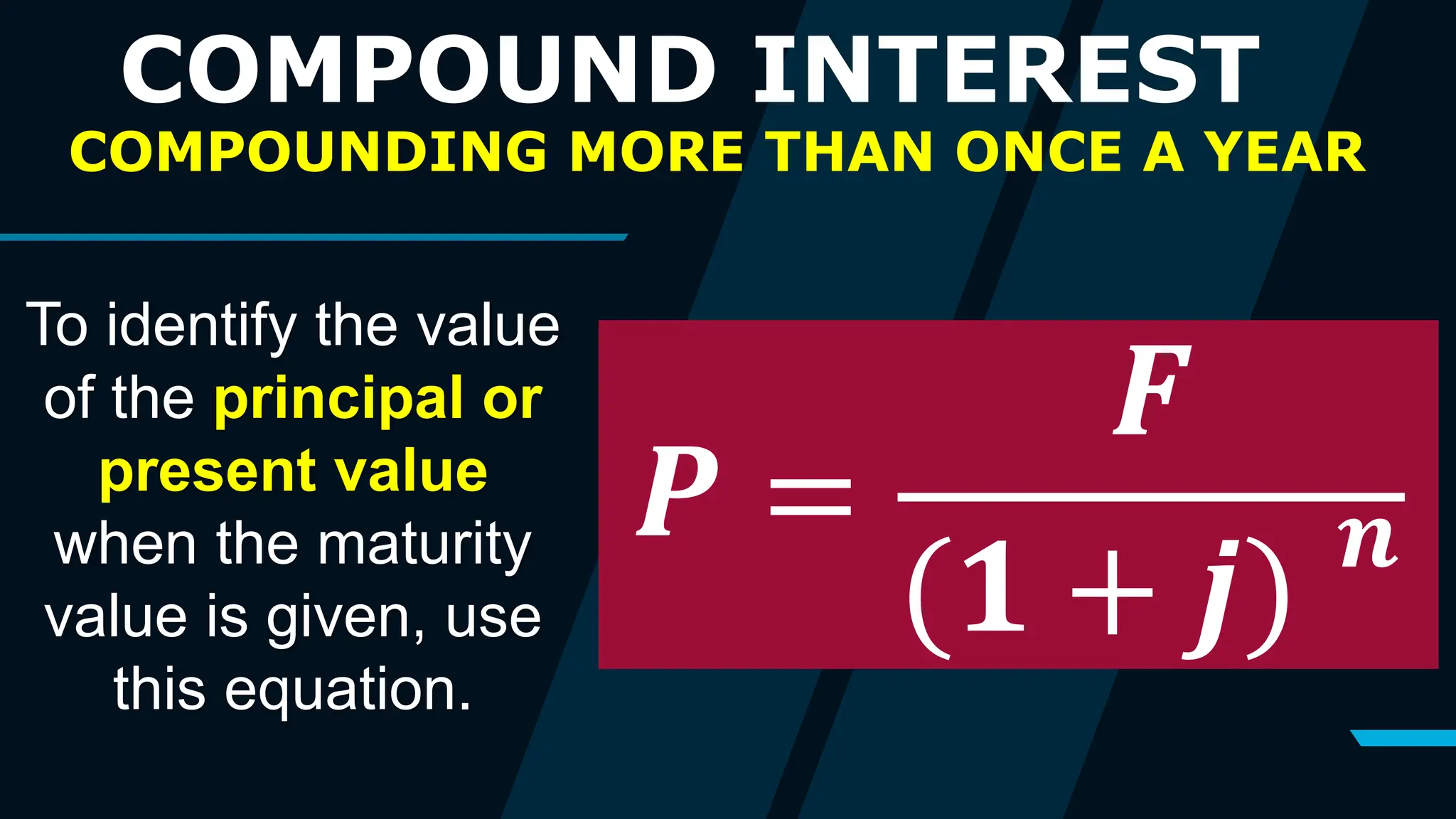 Compound Interest - More Than Once, Quarterly, Semi-Annually, Daily | PPTX