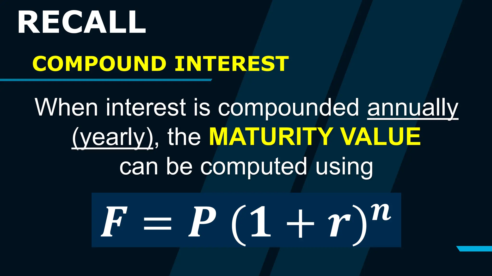 Compound Interest - More Than Once, Quarterly, Semi-Annually, Daily | PPTX