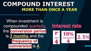 Compound Interest - More Than Once, Quarterly, Semi-Annually, Daily | PPTX