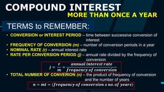 Compound Interest - More Than Once, Quarterly, Semi-Annually, Daily | PPTX