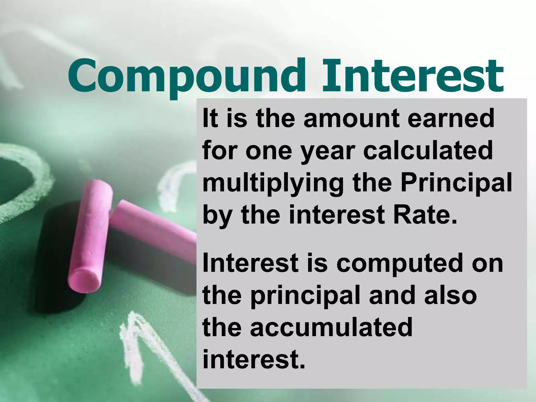 Compound interest ppt | PPTX