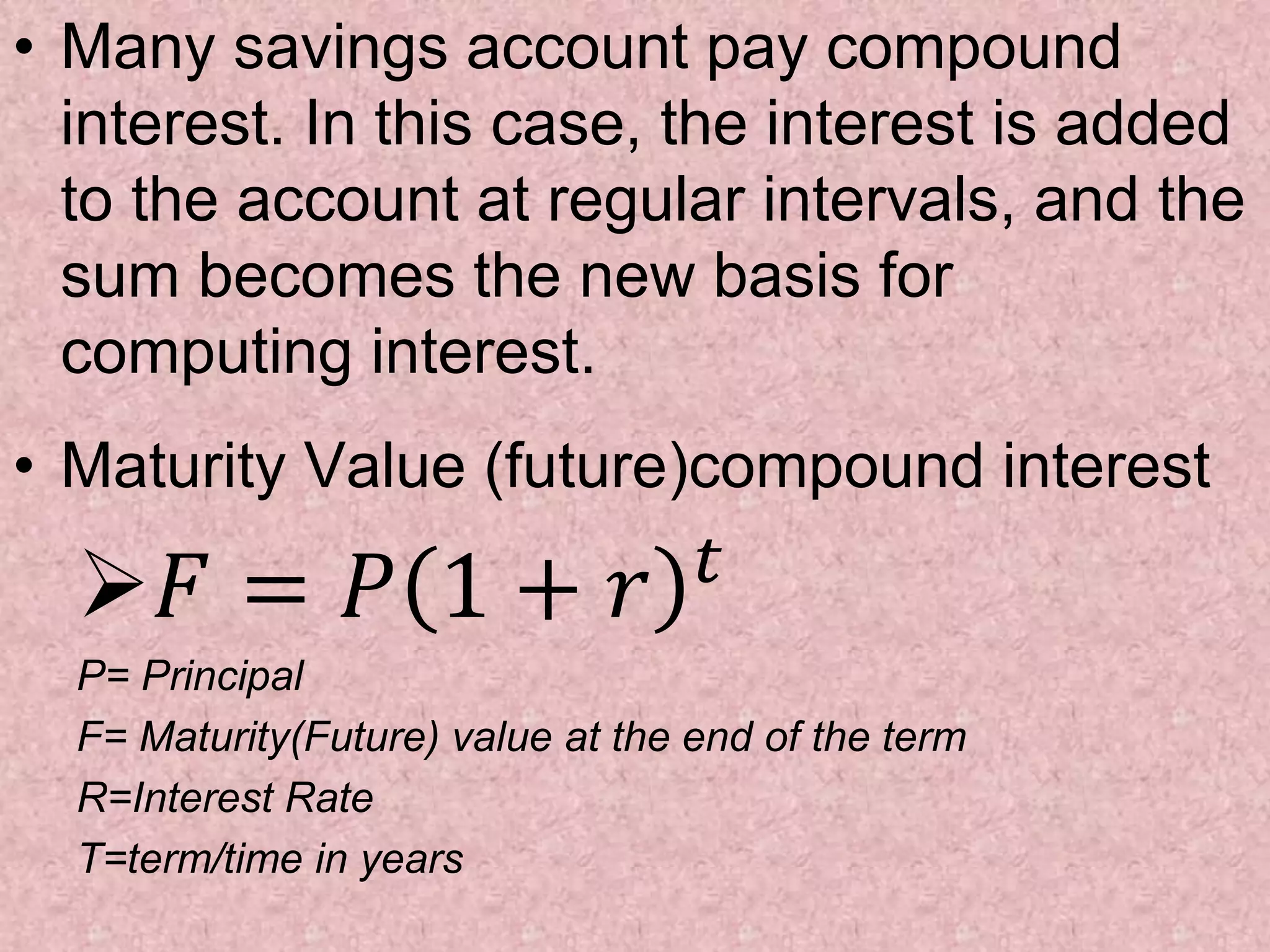 Compound interest ppt | PPTX