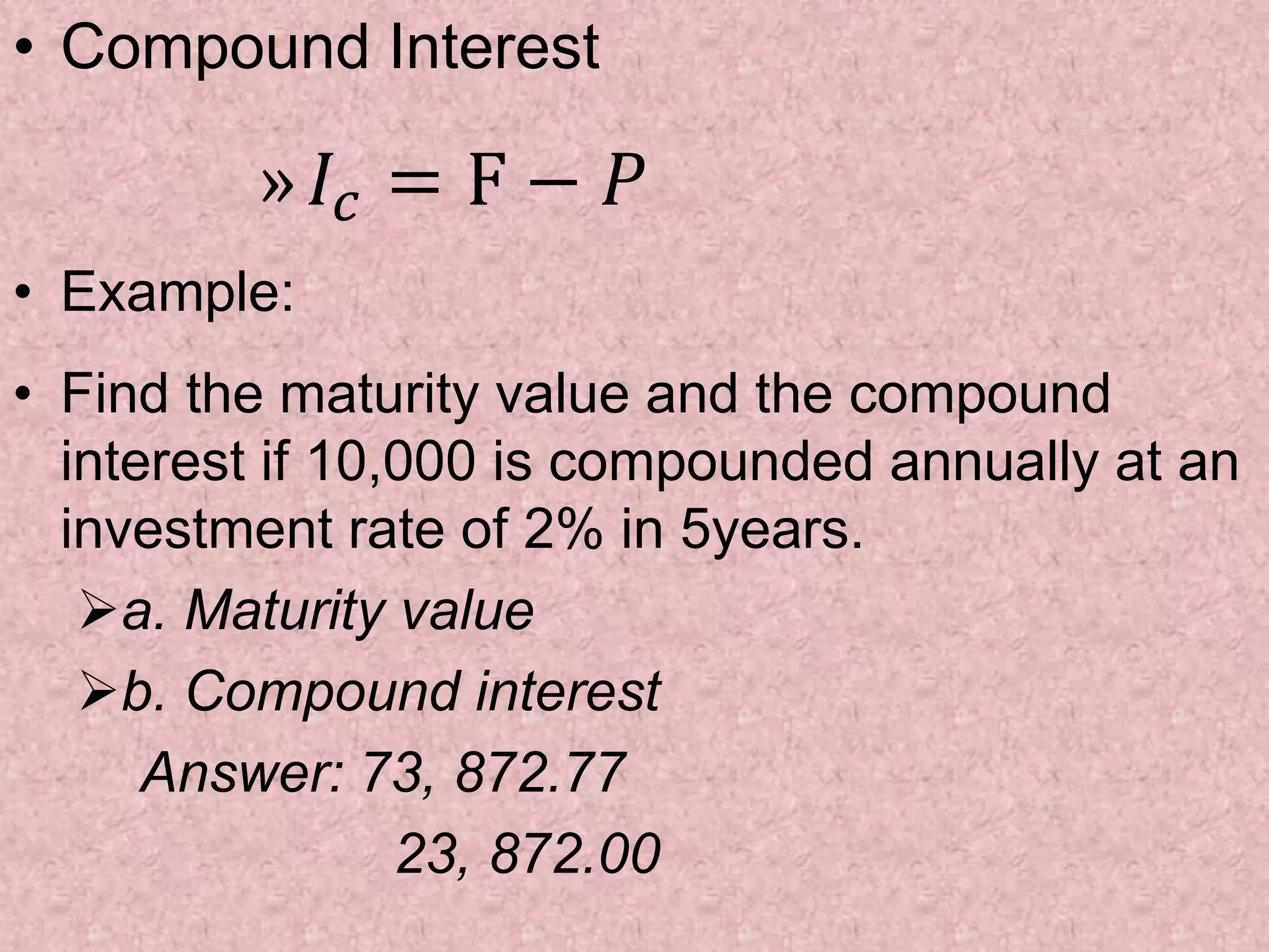Compound interest ppt | PPTX