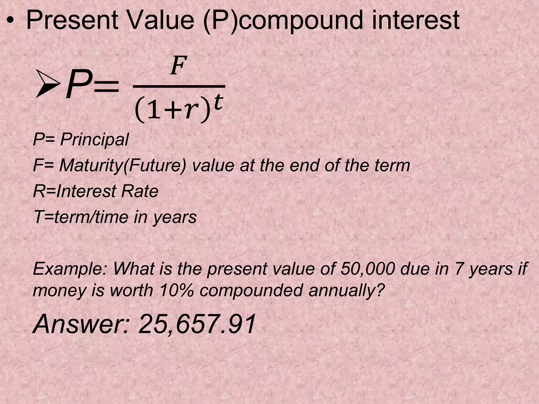 Compound interest ppt | PPTX