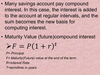 Compound interest ppt | PPTX