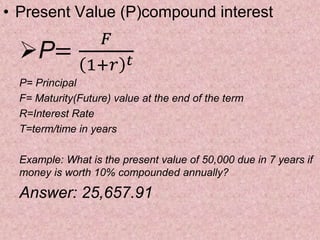 Compound interest ppt | PPTX