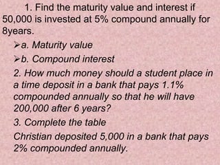 Compound interest ppt | PPTX