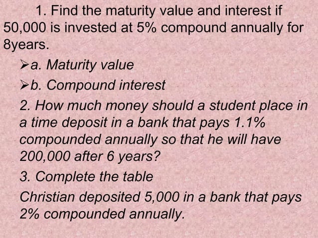 Compound interest ppt | PPTX
