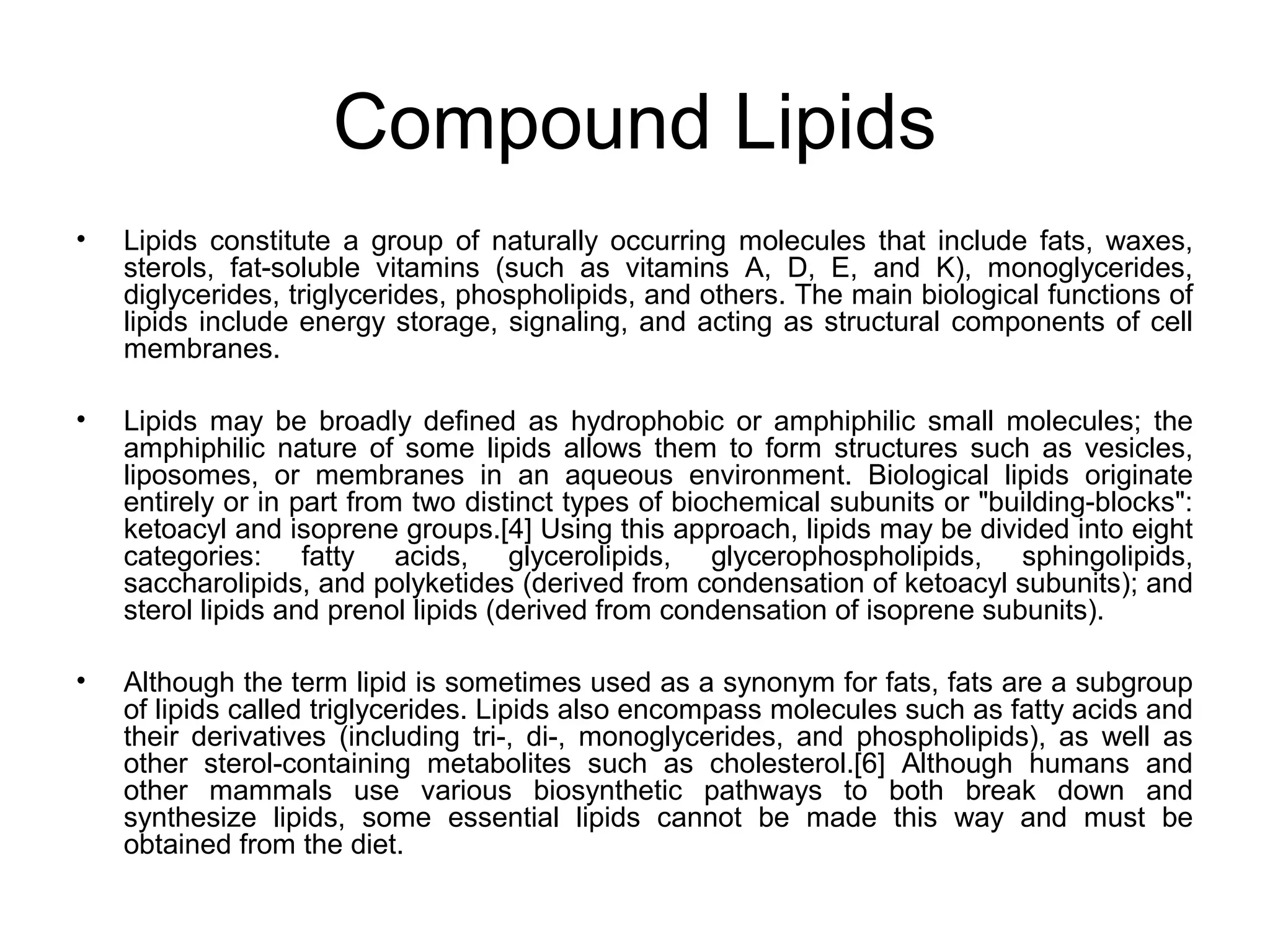 Compound lipids | PPT
