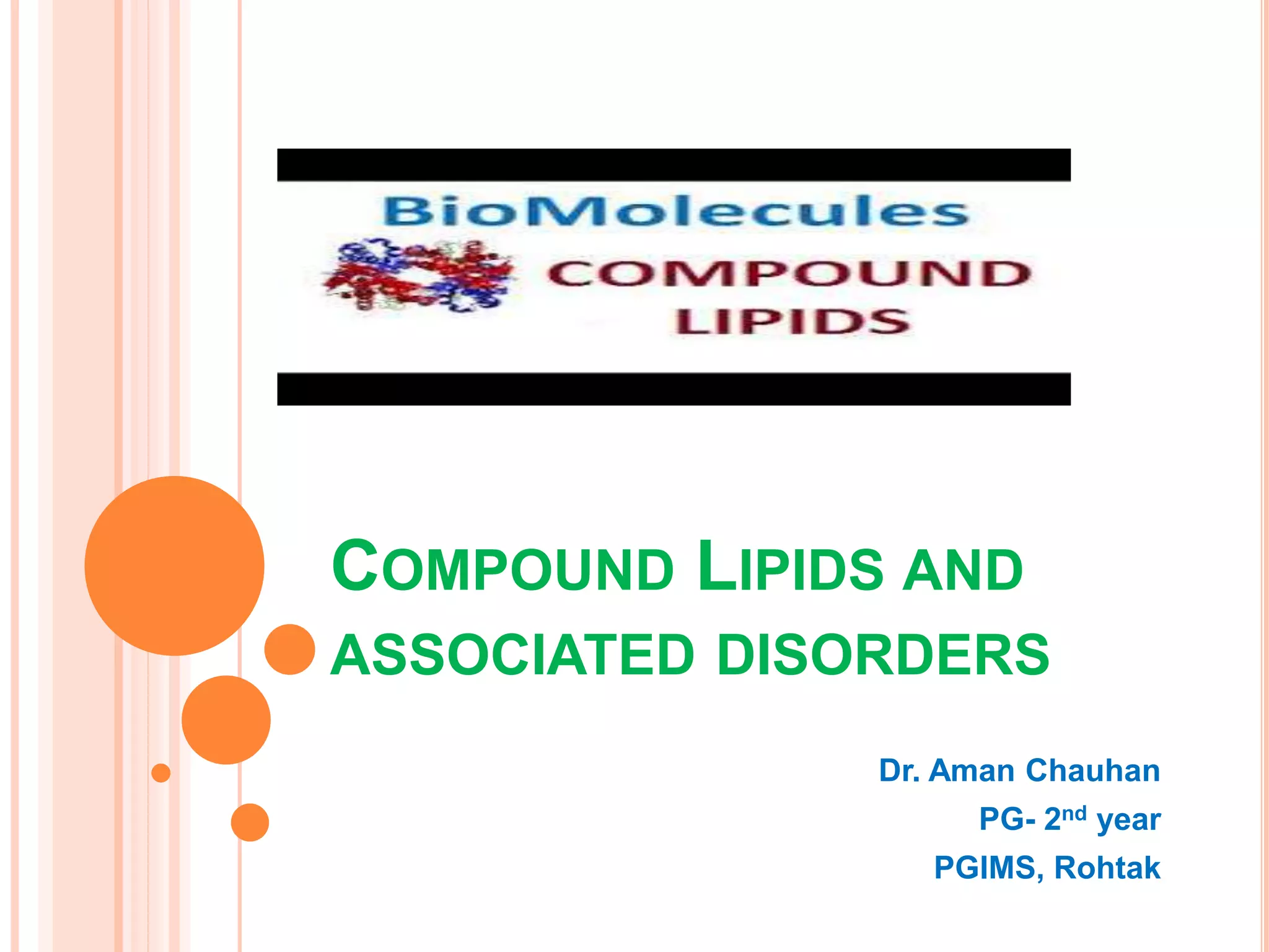 Compound lipids and associated disorders | PPT