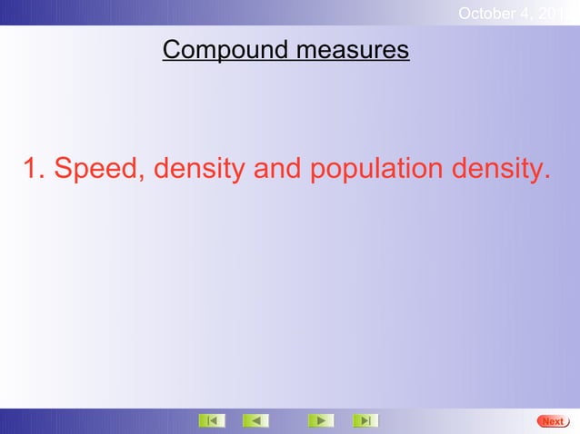 Compound measures | PPT | Physics | Science