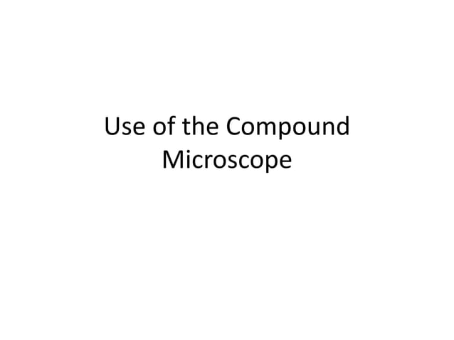 Compound microscope | PPT