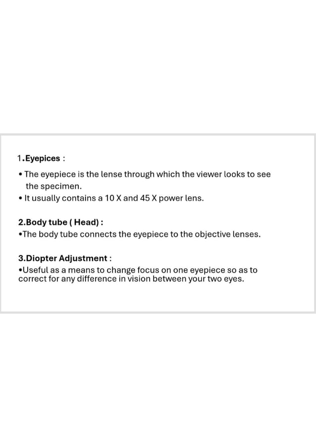 Compound Microscope with working principle | PDF